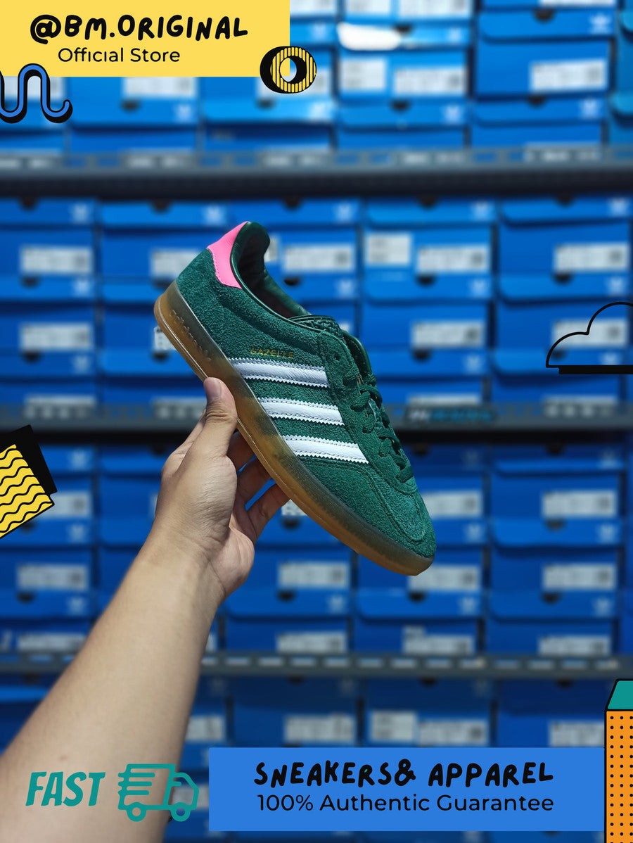 Adidas Gazelle Indoor Collegiate Green White Lucid Pink IG5929 – BM ...