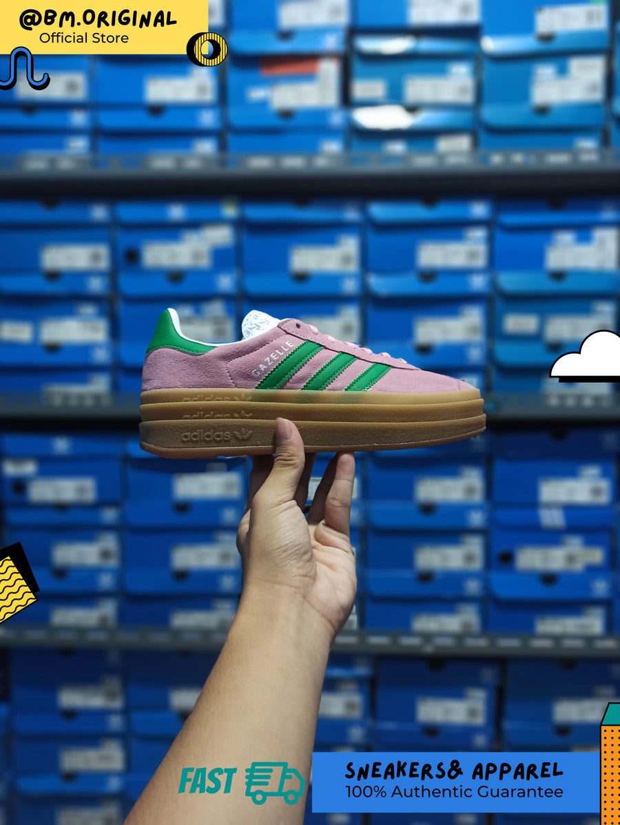 Adidas Gazelle Bold True Pink Green Cloud White IE0420 – BM STORE ...