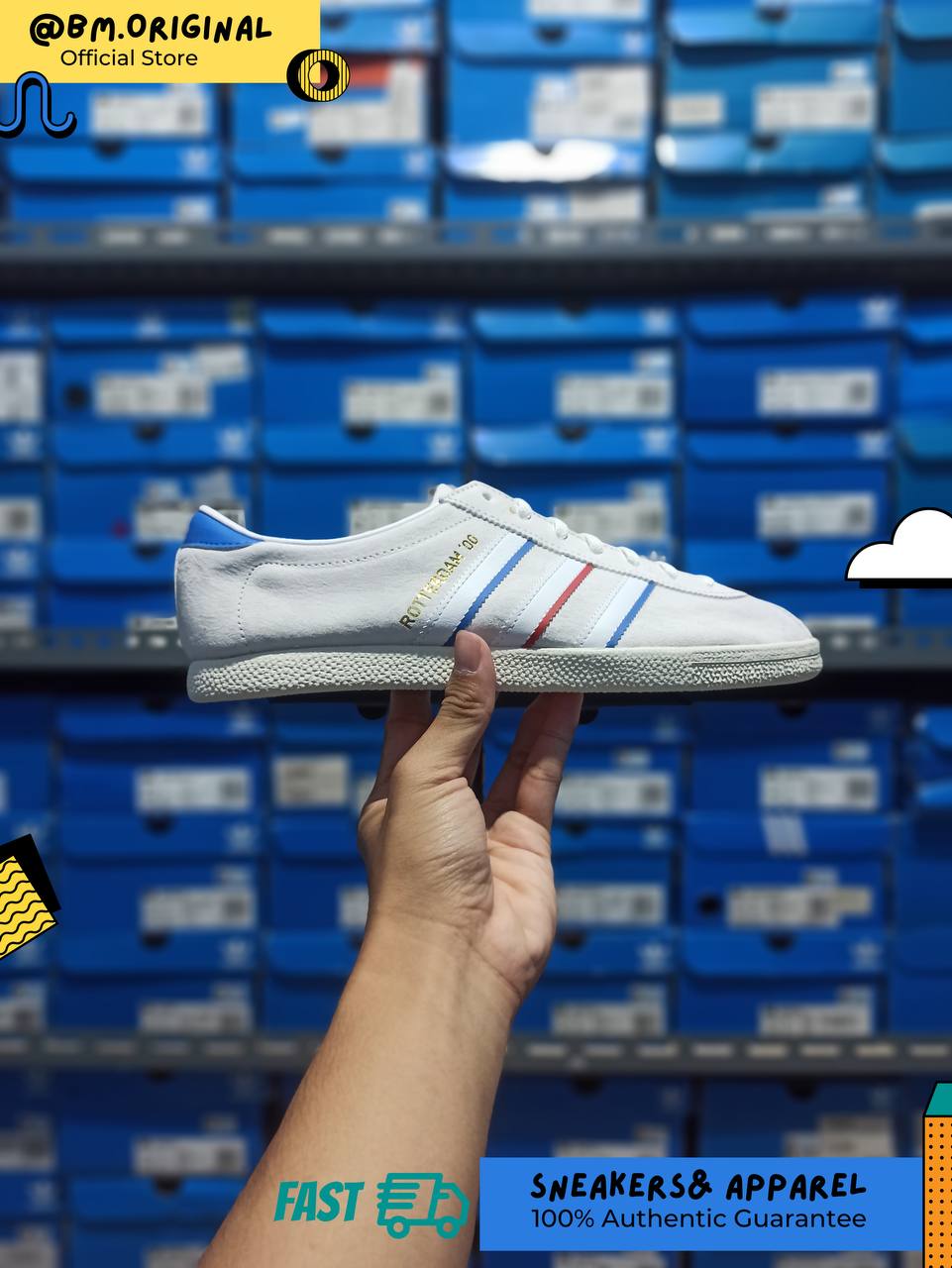 Adidas Rotterdam 00 City Series Cloud White Blue Bird Better Scarlet I ...