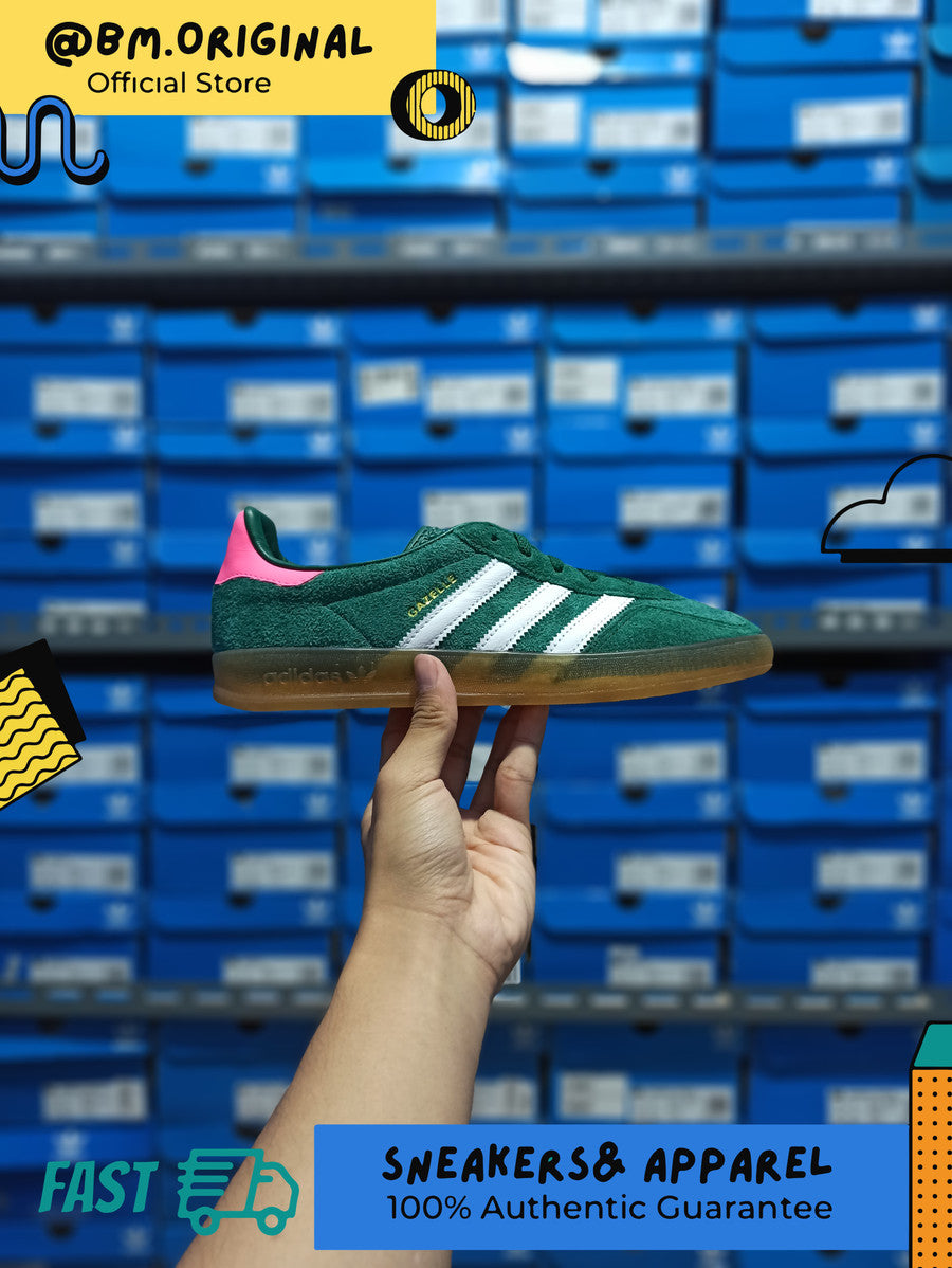 Adidas Gazelle Indoor Collegiate Green White Lucid Pink IG5929 – BM ...