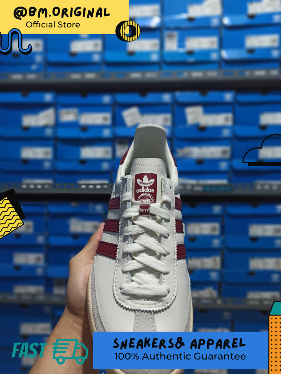 Adidas Jeans Chalk White Sand Strand Collegiate Burgundy GY7437 – BM ...